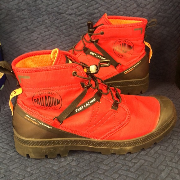 Palladium | Shoes | Palladium Salsa Red Waterproof Sneakersboots Mens ...